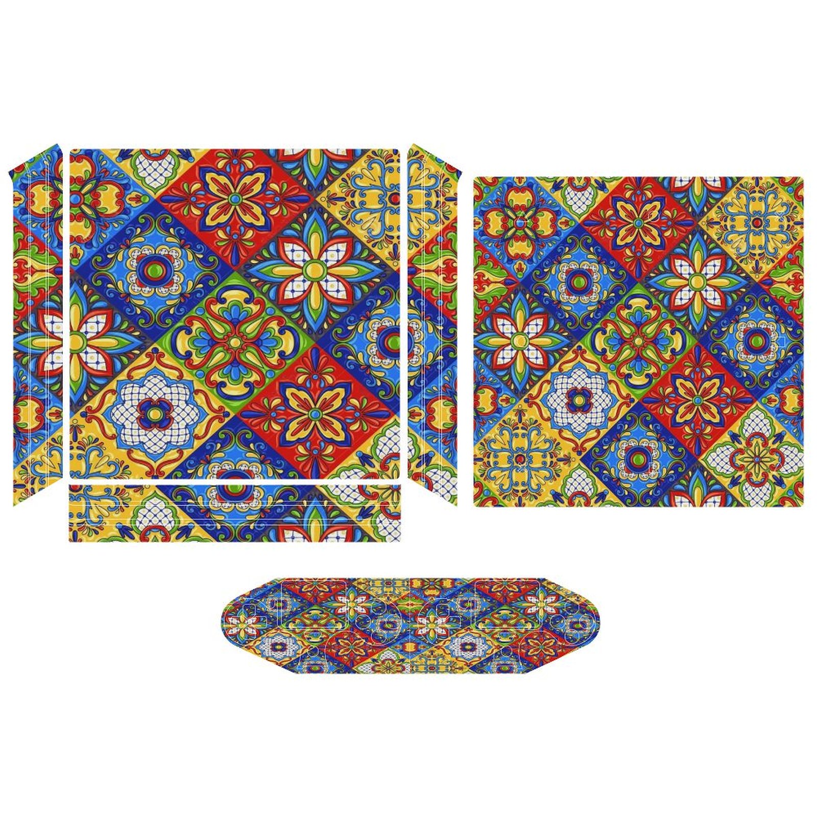 Mexican Talavera Ceramic Tile Pattern PS4/PS4 Pro/PS4 Slim Skin Sticker ...