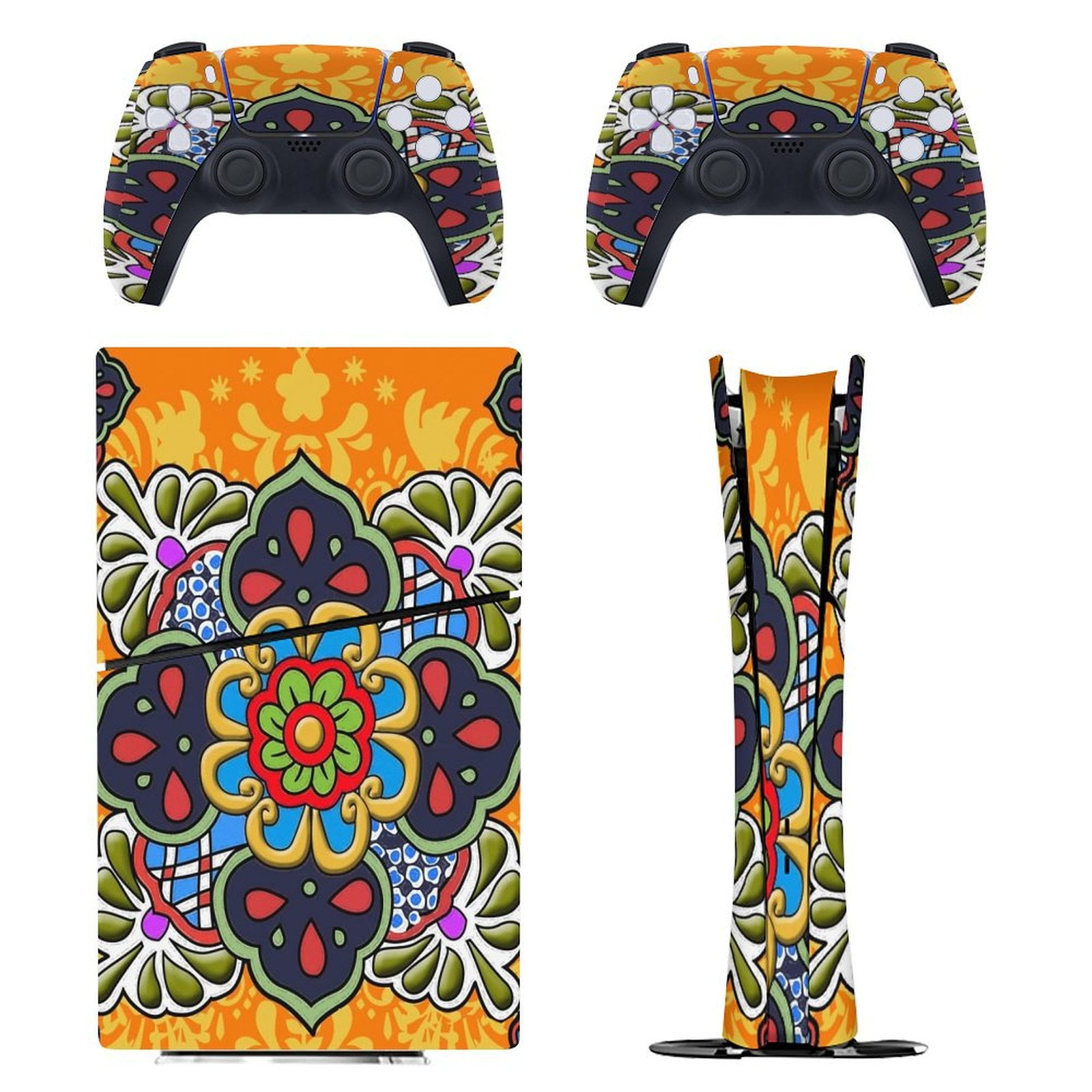 Mexican Talavera Flower PS5/PS5 Pro/PS5 Slim Digital Disc Skin Sticker ...