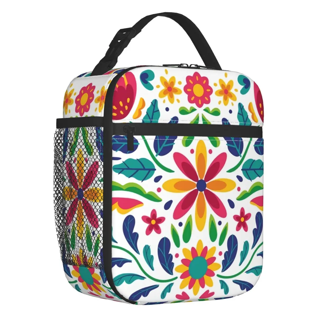 Mexican Talavera Flower Resuable Lunch Box Leakproof Folk Ceramic Tile ...