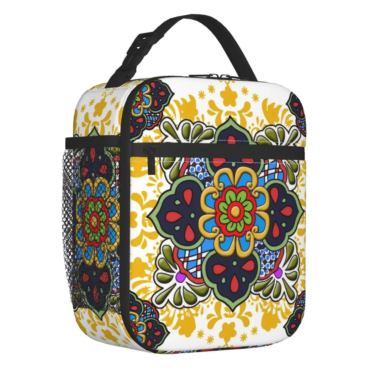 Mexican Talavera Flower Resuable Lunch Box Leakproof Folk Ceramic Tile ...