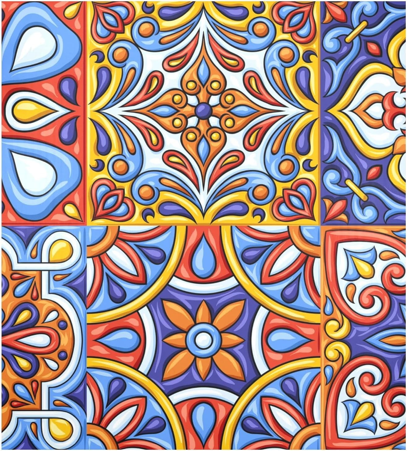 Mexican Talavera Pattern Dishwasher Magnet Covers for The Front ...