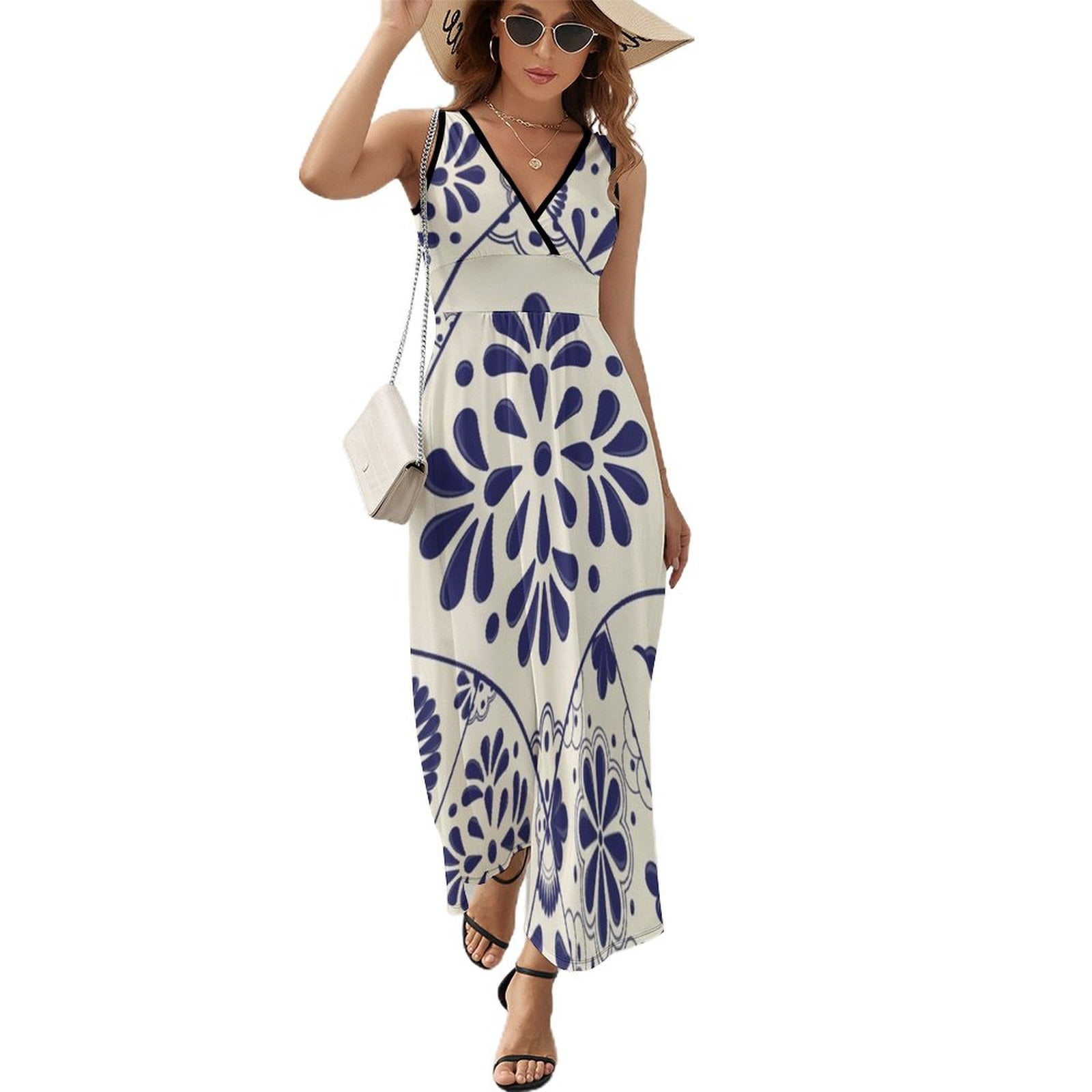 Mexican Talavera style Sleeveless Dress summer clothes beach dress ...