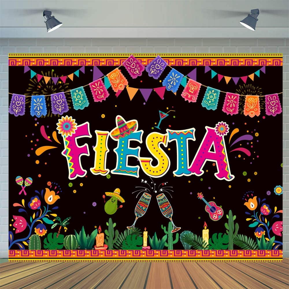 Mexican Themed Party Backdrop Fiesta Party Backdrop Cinco De Mayo ...