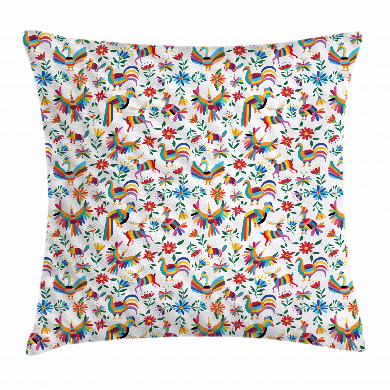 Mexican Throw Pillow Cushion Cover, Traditional Latin American Art ...