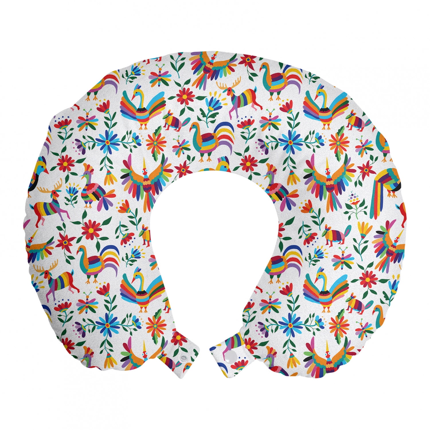 Mexican Travel Pillow Neck Rest, Traditional Latin American Art Design ...