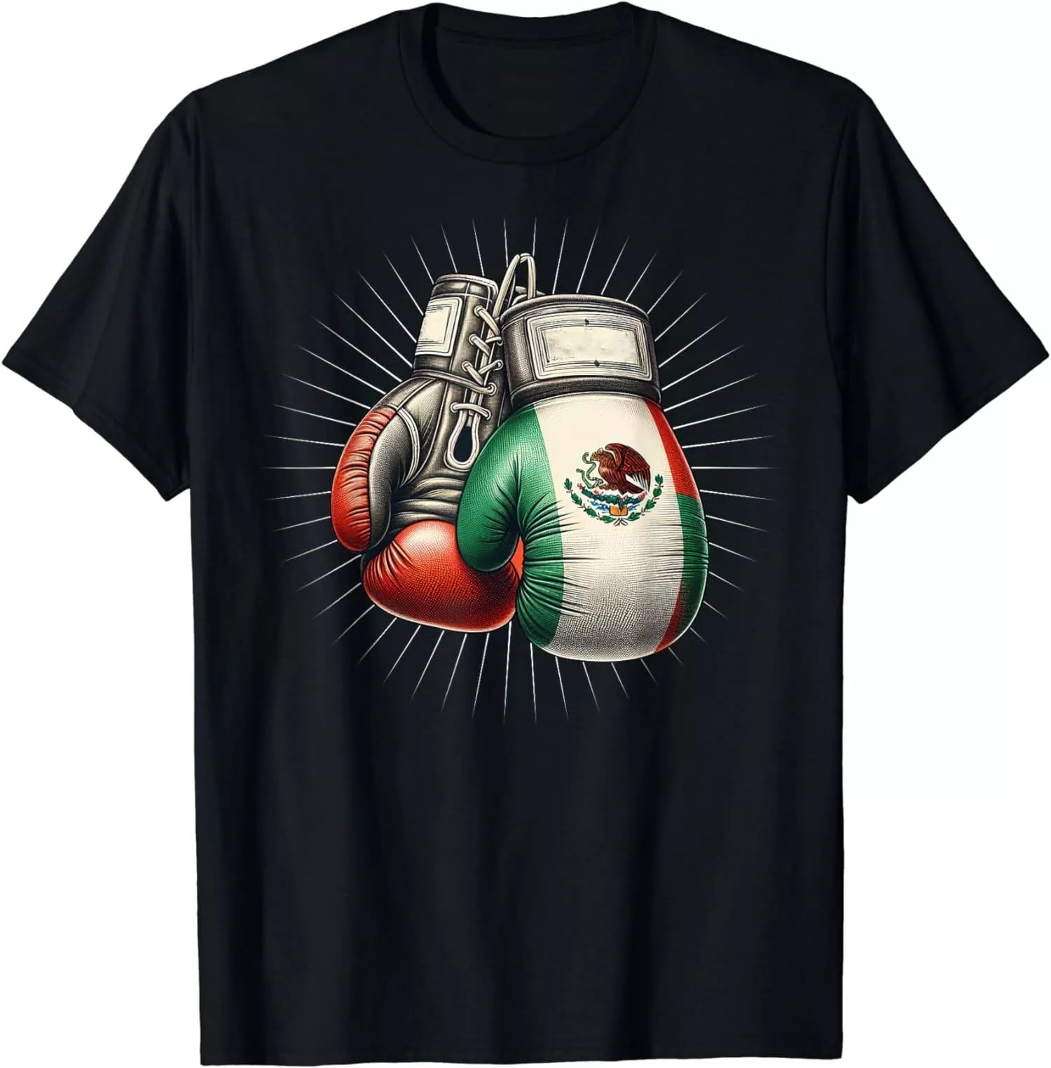 Mexican Vintage Style Boxing Flag Mexico Boxing Gloves Great T-Shirt ...