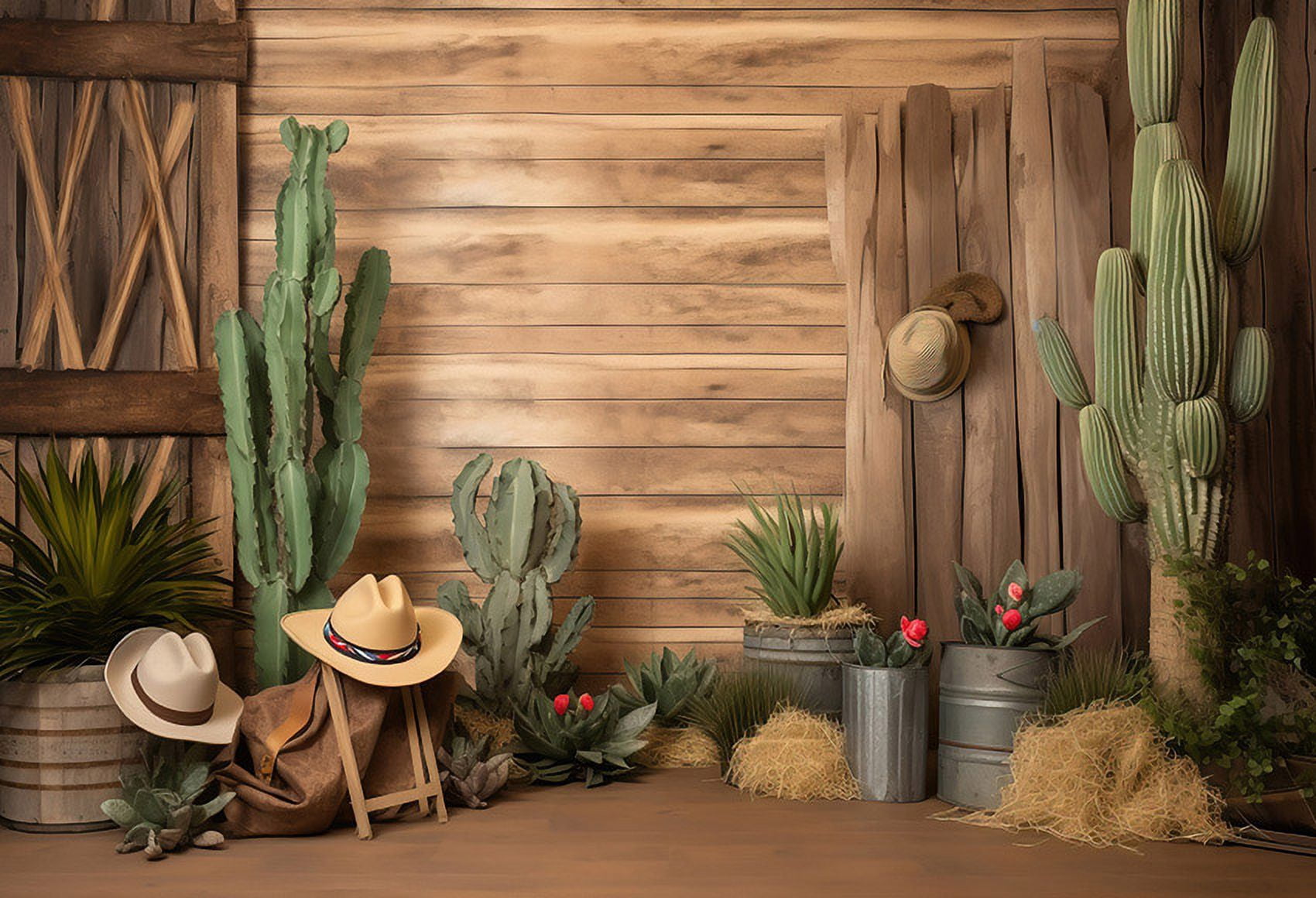 Mexican Western Desert Cactus Guitar Kids Birthday Party Cake Smash r ...