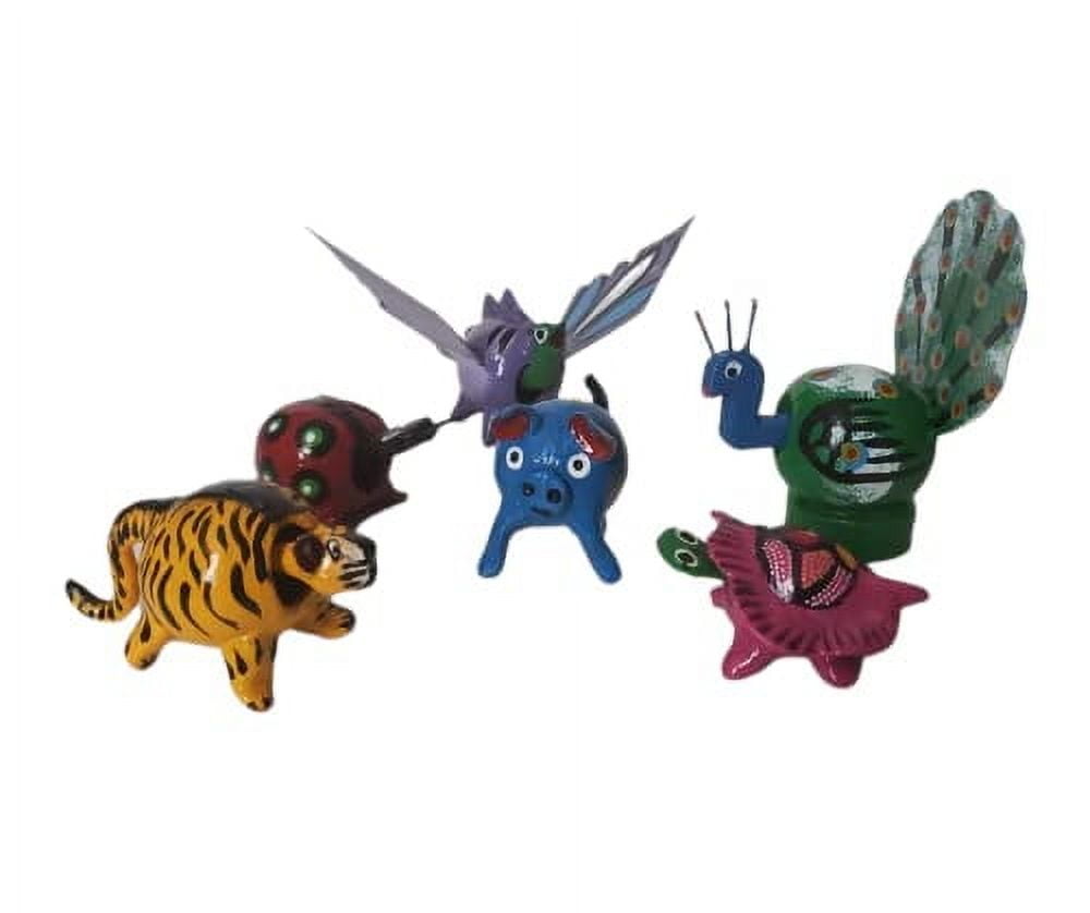 Mexican bobblehead animals, Bobble head Mexican folk wood carving ...