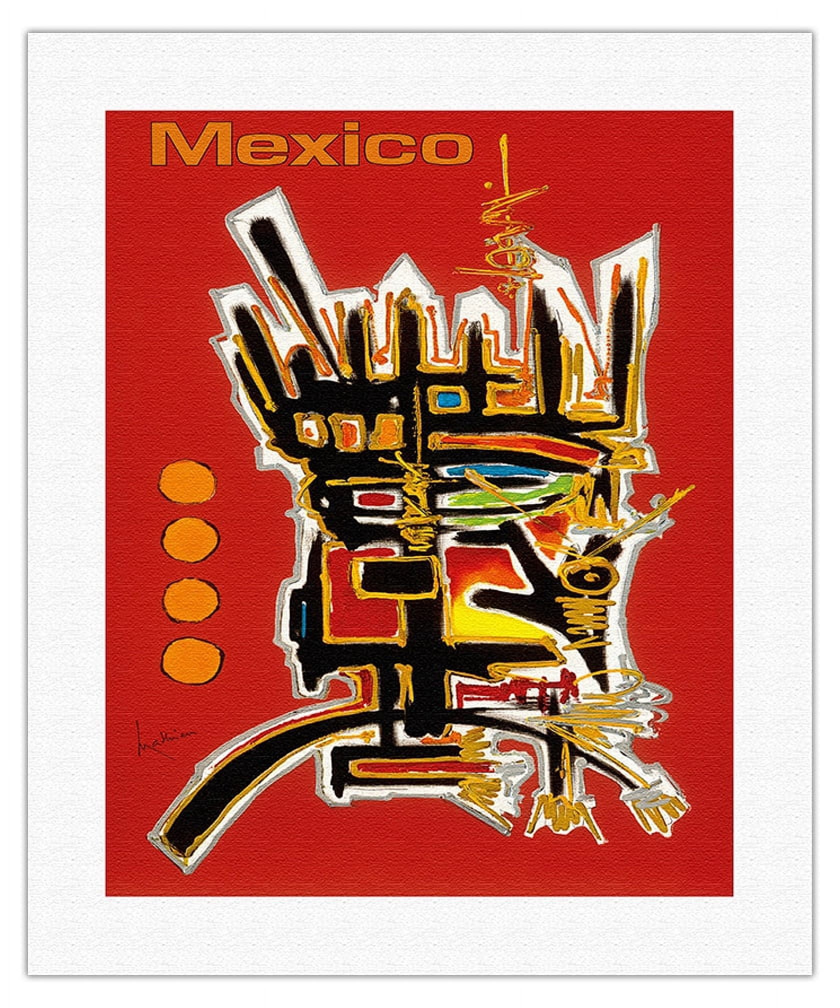 Mexico - Abstract Mayan Art - Vintage Airline Travel Poster by Georges ...