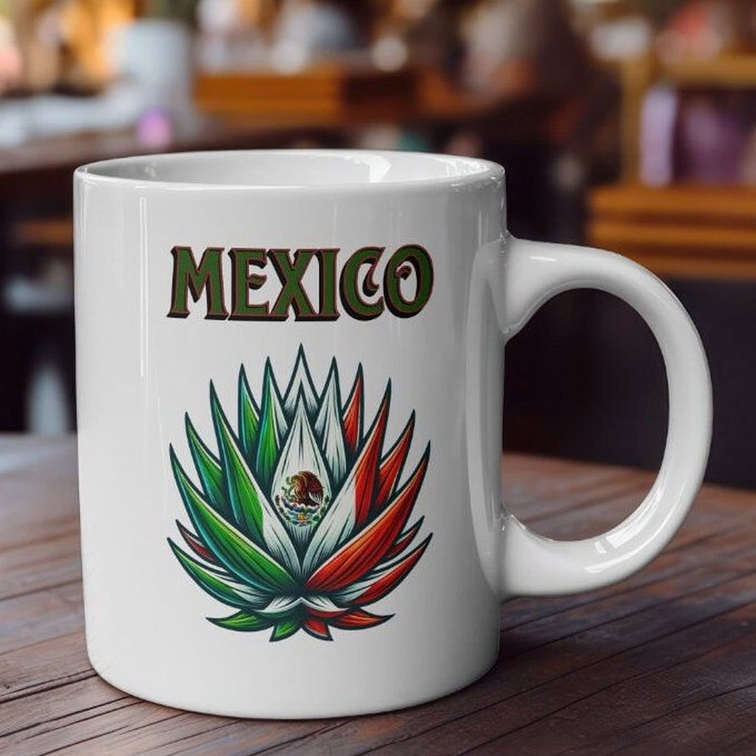Mexico Agave Planoffee Mug, Country of Mexico F1lag, Green White and ...