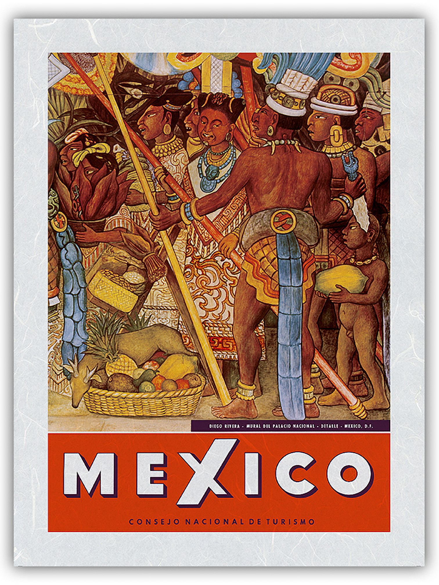 Mexico-Aztec Indians-Detail from Mural-National Palace (Palacio ...