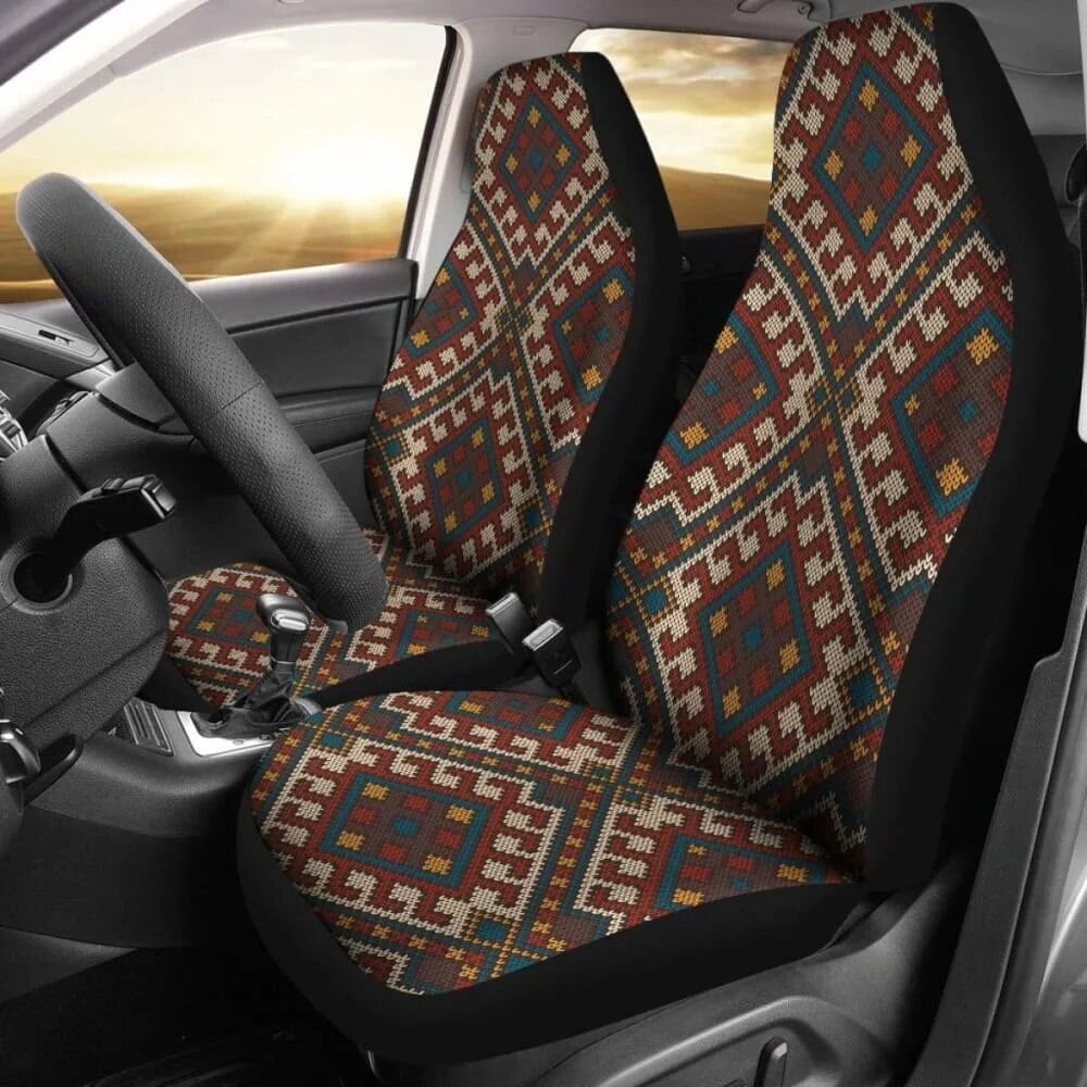 Mexico Aztec Pattern 03 Car Seat Cover 1 Pack of 2 Universal Front Seat ...