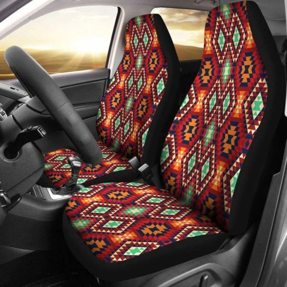 Mexico Aztec Pattern 06 Car Seat Cover 1 Pack of 2 Universal Front Seat ...