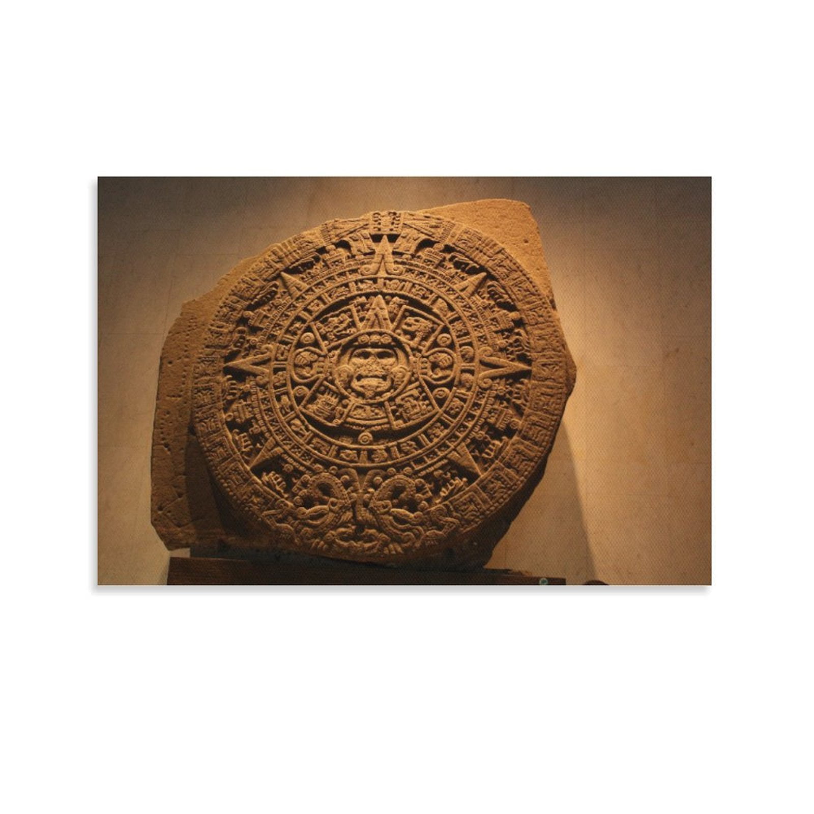 Mexico Aztec Sun Stone Canvas Art Poster And Wall Art Picture Print ...