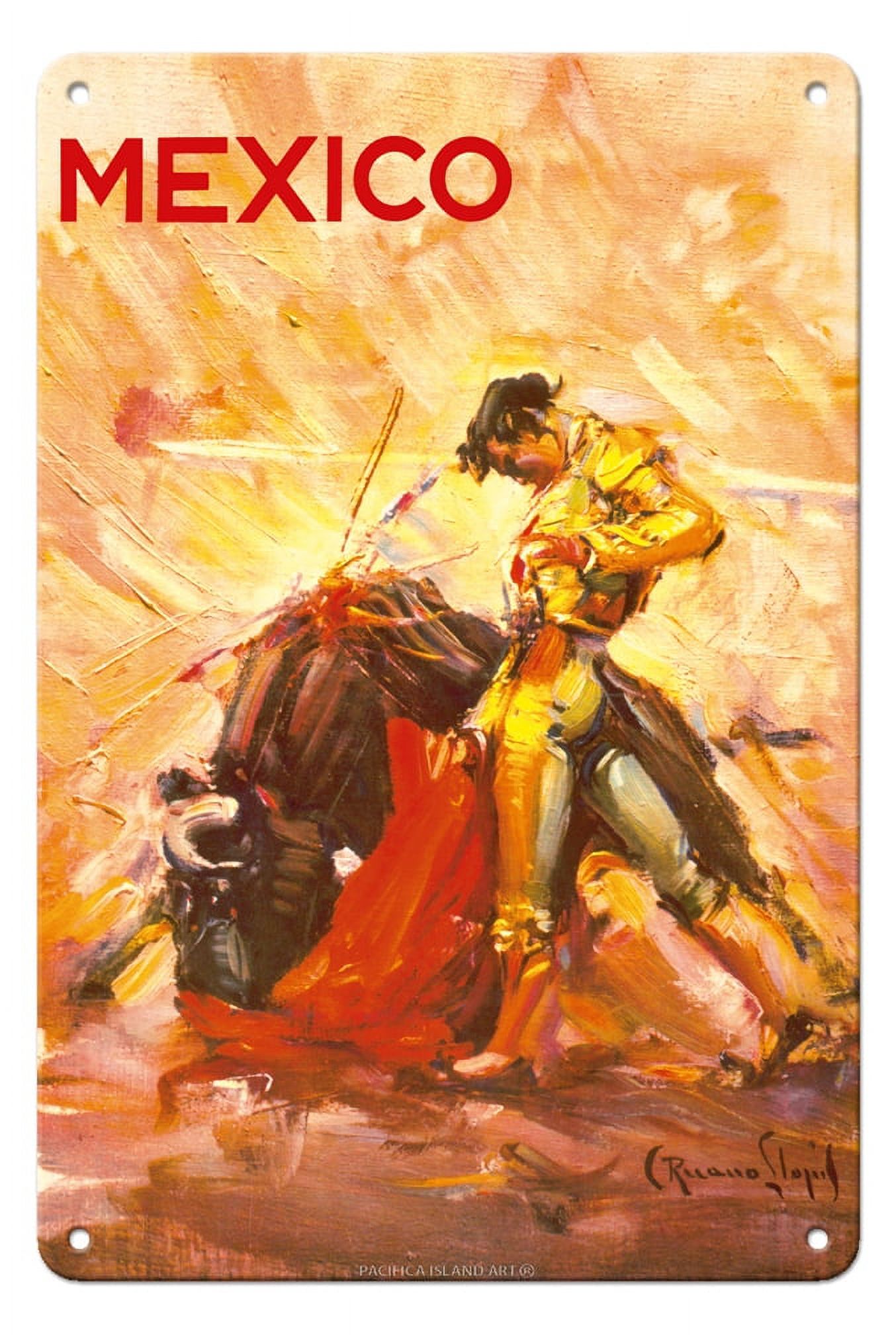 Mexico - Bullfighting Matador - Vintage Travel Poster by Carlos Ruano ...