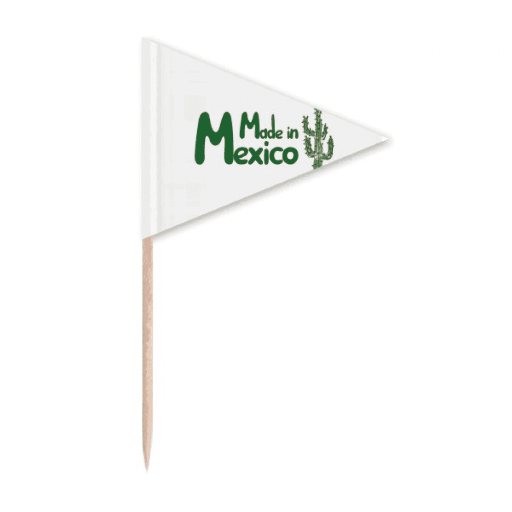 Mexico Cactus Landscape Mexican Toothpick Triangle Cupcake Toppers Flag ...