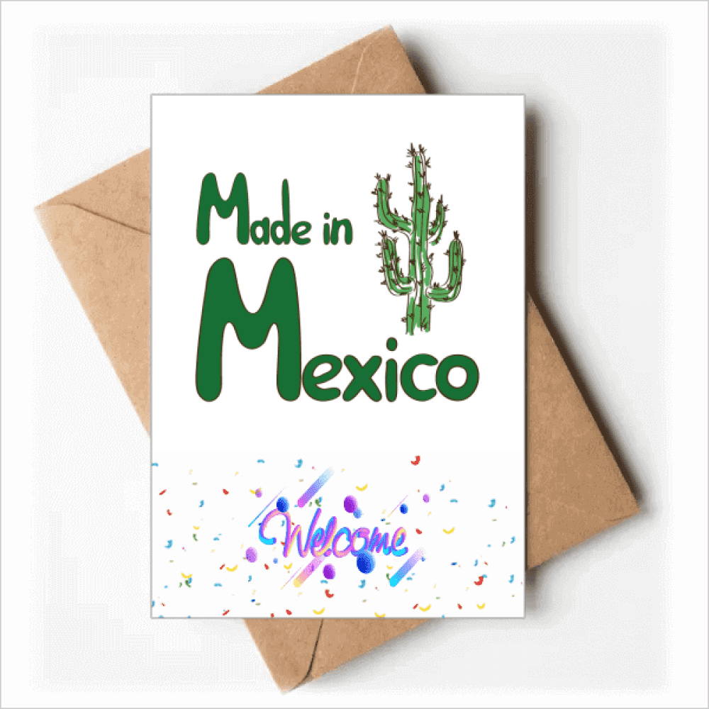 Mexico Cactus Landscape Mexican Welcome Back Greeting Cards Envelopes ...