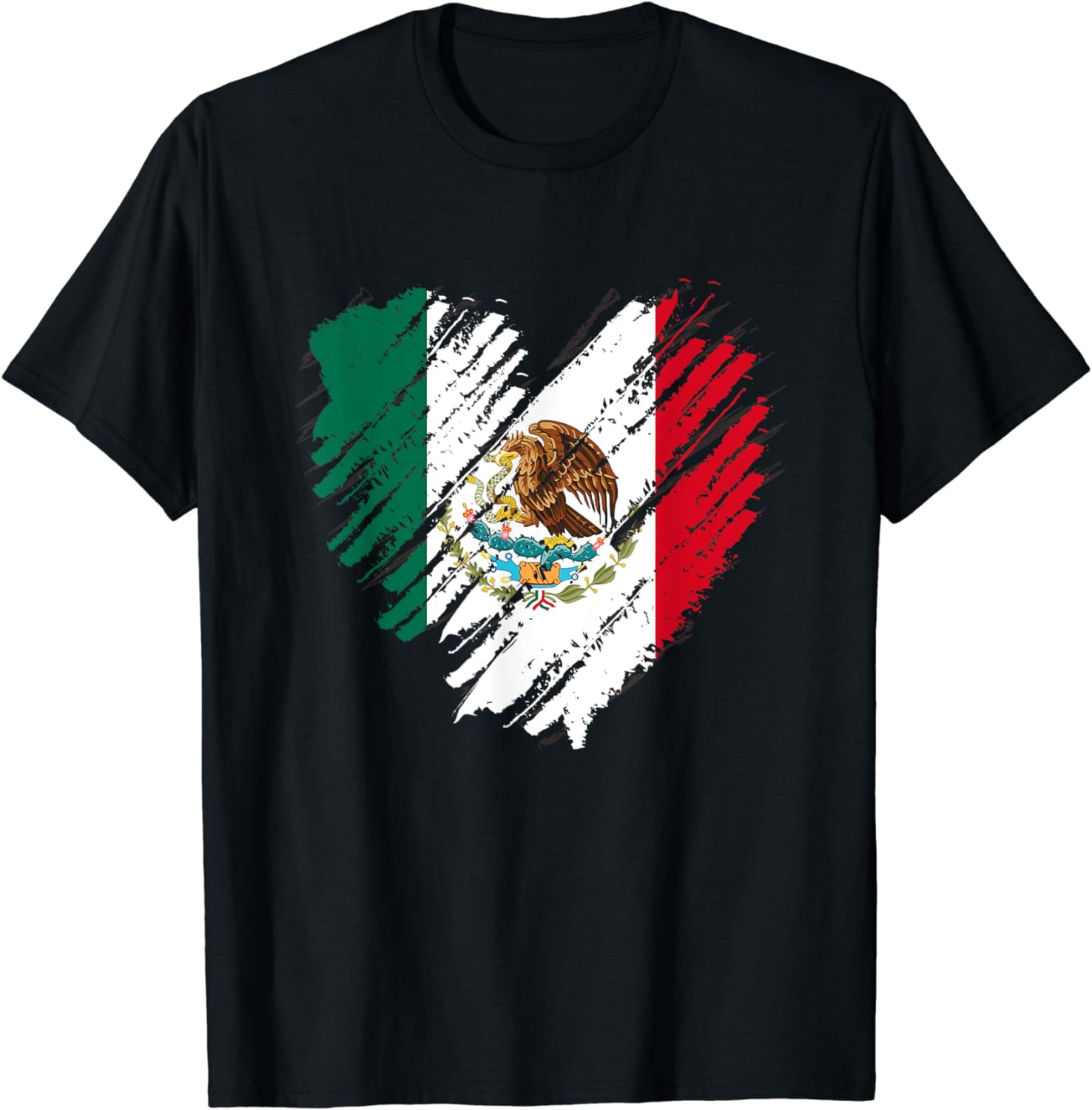 Mexico City Mexican Flag Heart Gift Mexico T-Shirt - Walmart.com