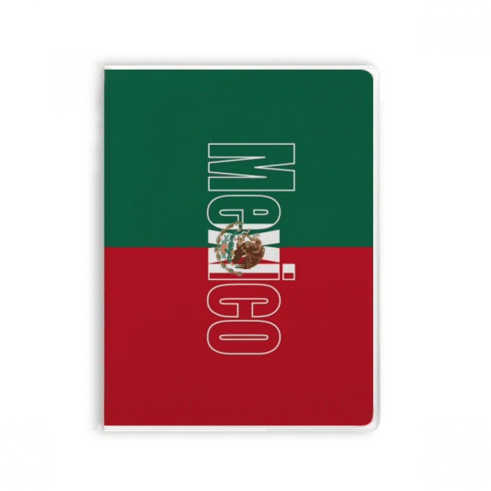 Mexico Country Flag Name Art Deco Fashion Notebook Gum Cover Diary Soft ...