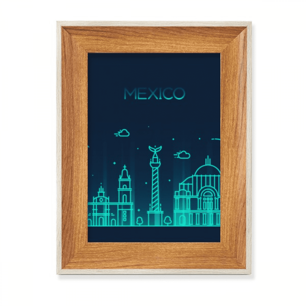 Mexico Detailed City National Landmark Building Desktop Wooden Photo ...