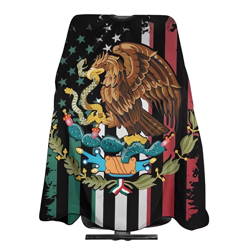 Mexico Distressed Flag Barber Cape Professional Waterproof Hairdresser ...
