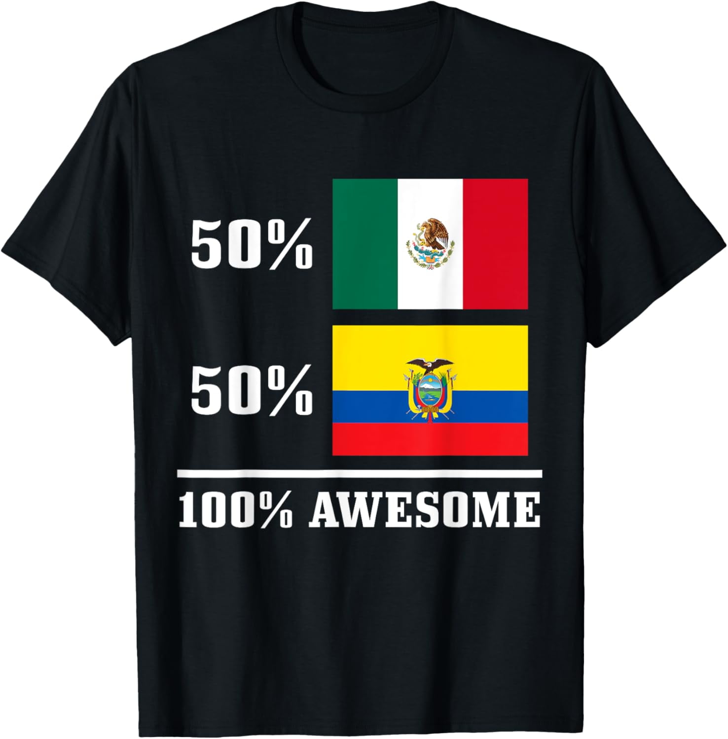 Mexico Ecuador Mexican Ecuadorian Flag Pride Funny T-Shirt - Walmart.com