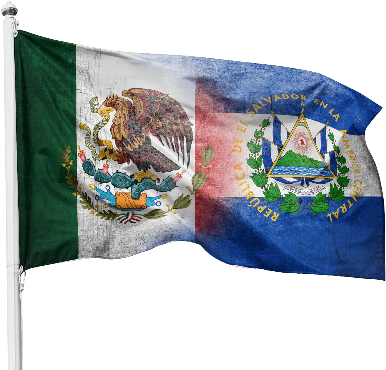 Mexico El Salvador Flag Mexican El Salvador Outdoor Indoor Flag ...