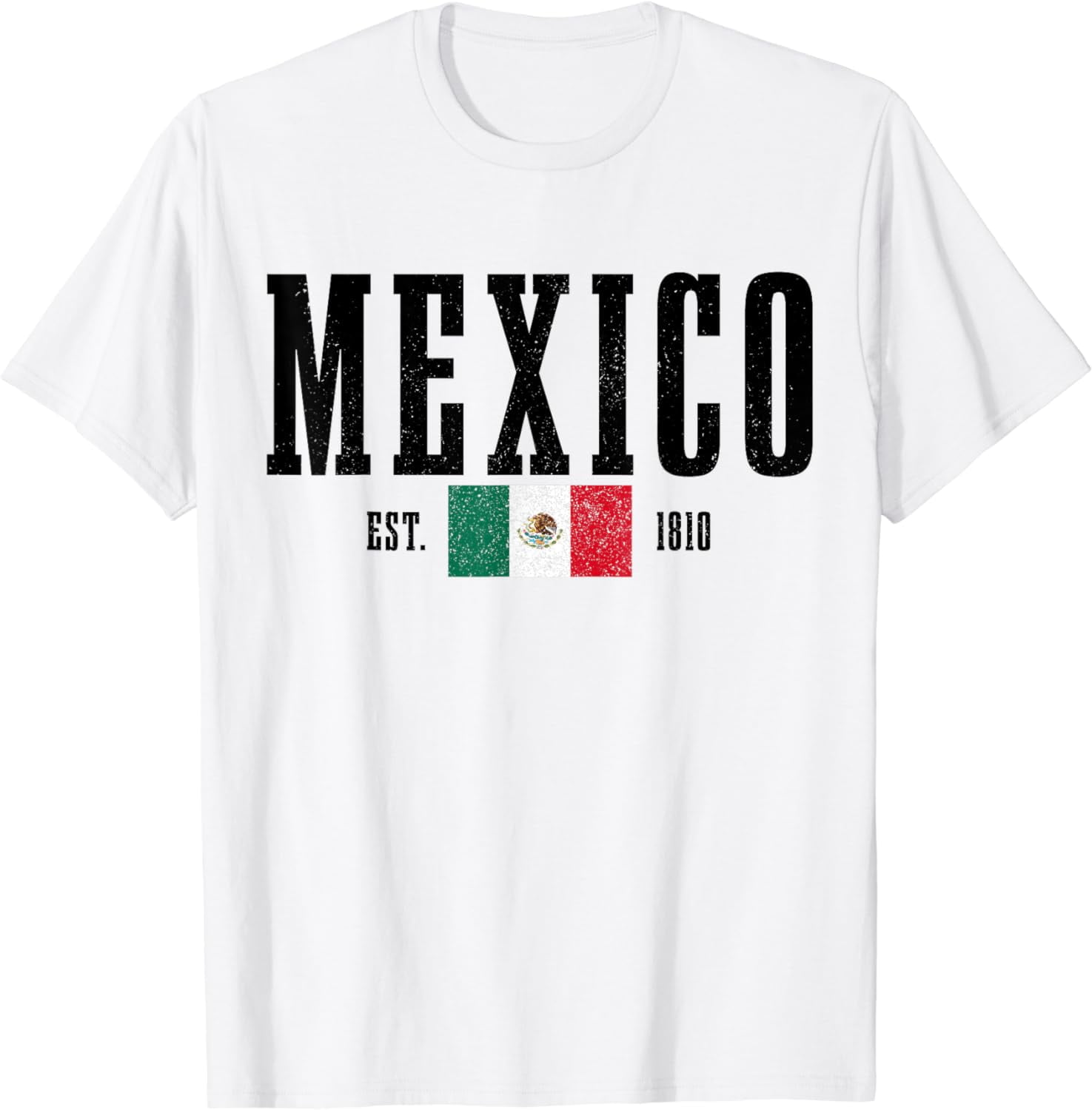 Mexico Est. 1810 Mexican Flag Roots Pride Vintage Mexico T-Shirt ...