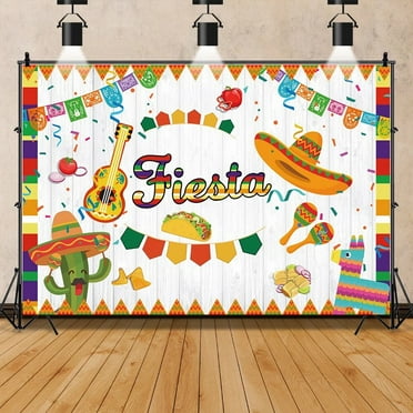 SUNOLIFE 7x5ft,Mexico Fiesta Party Backdrop Banner,Paper Flower Cinco ...