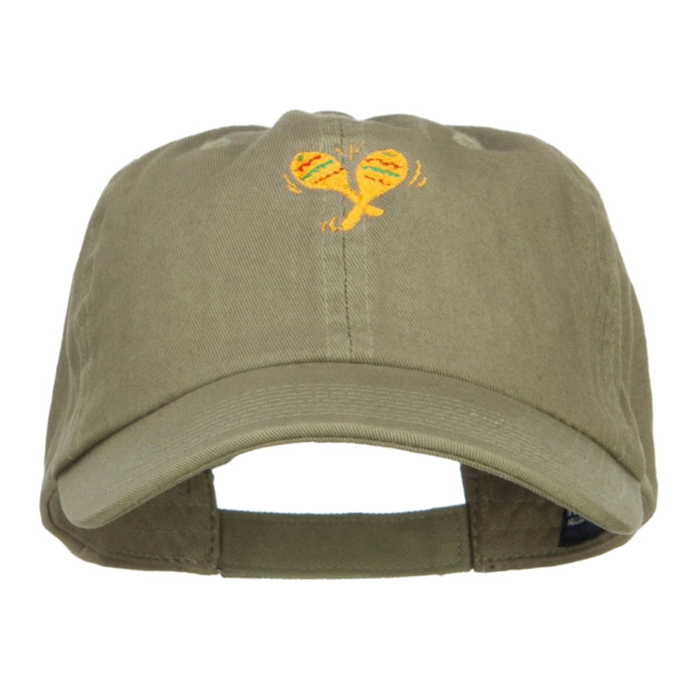 Mexico Fiesta Maracas Embroidered Low Cap - Olive OSFM - Walmart.com