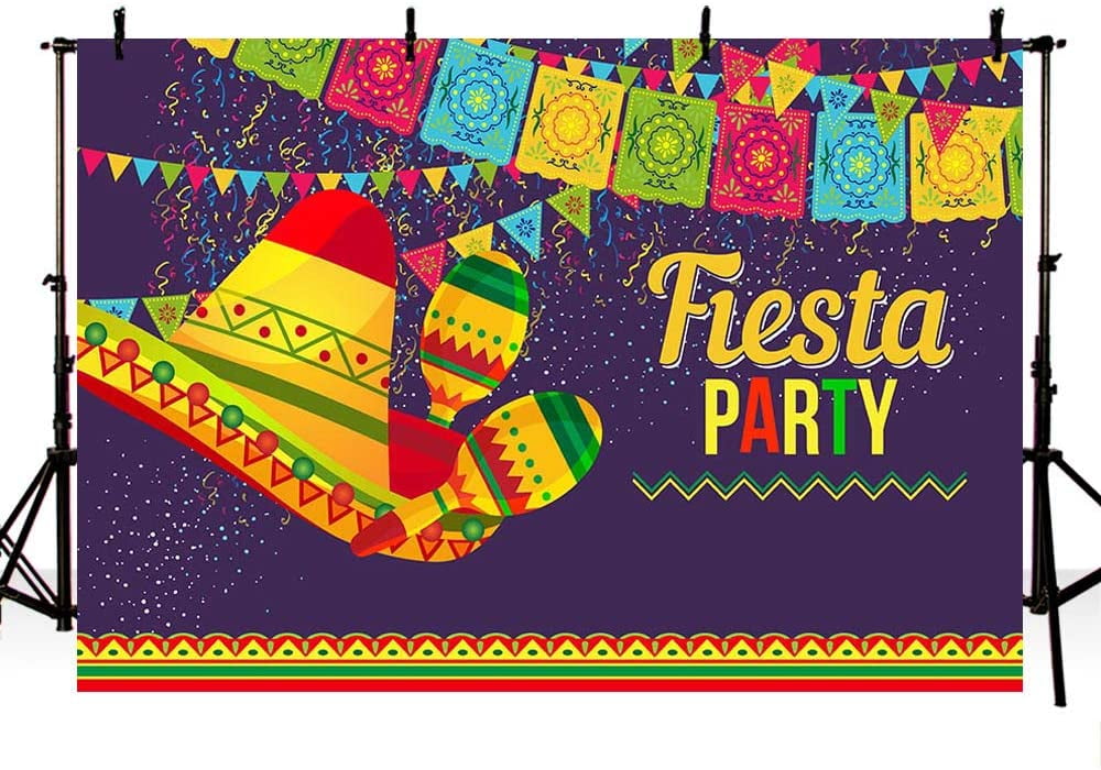 Mexico Fiesta Theme Birthday Party Photography Backdrops Colorful Flags ...