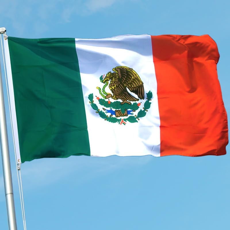 Mexico Flag 4x6 FT Outdoor Single Sided Mexican National Flags MX Flag ...