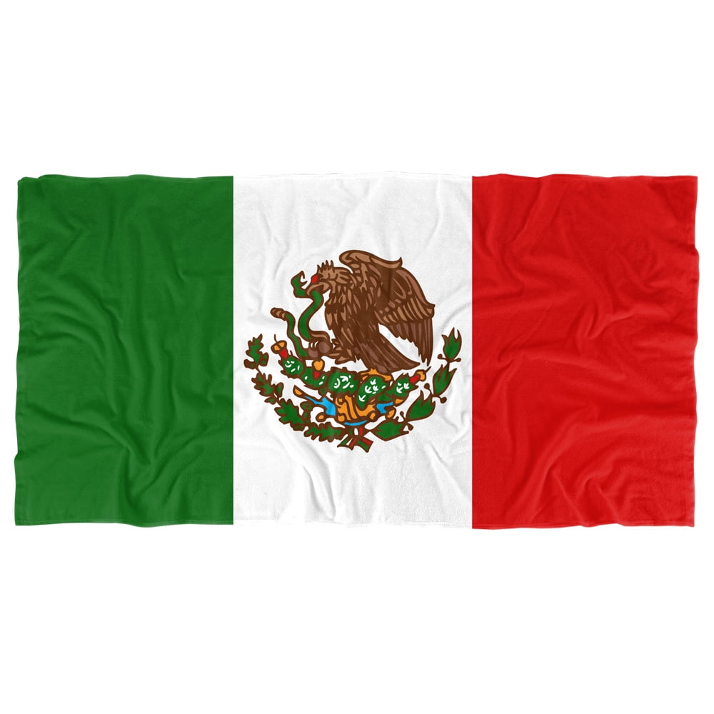 Mexico Flag Beach Towel, 30"x60" Beach Towel - Walmart.com