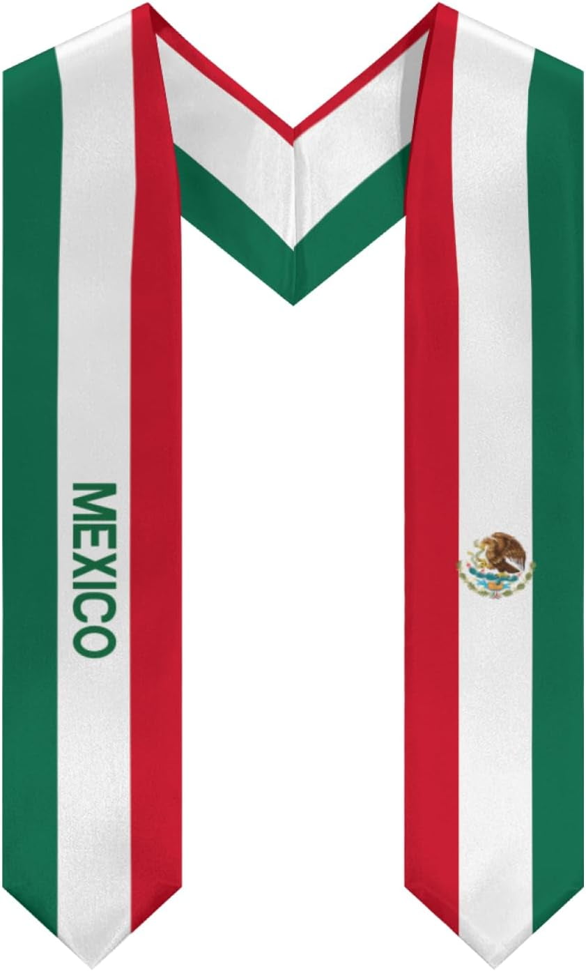 Mexico Flag Cool Graduation Stole Shawl Sash Honor For Study Aboard ...