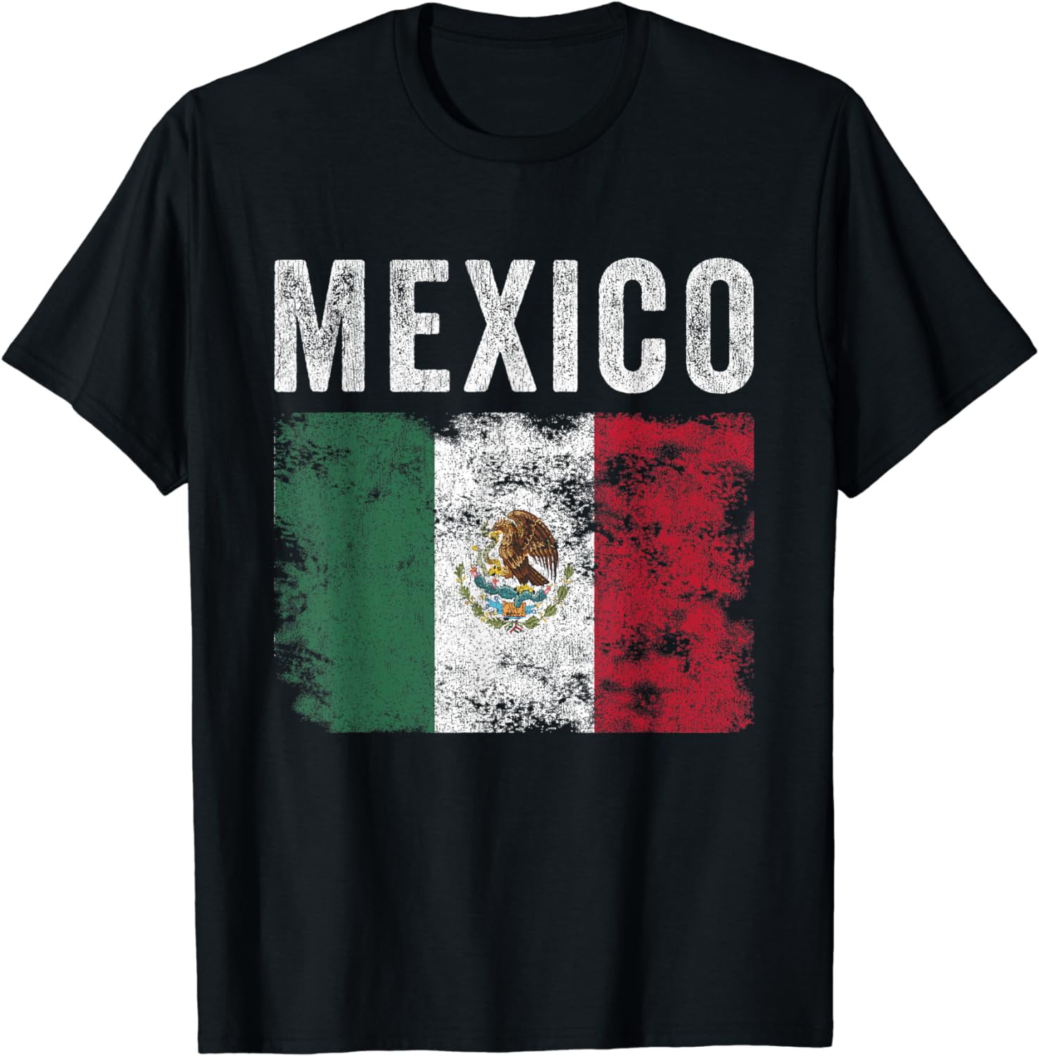 Mexico Flag Distressed - Men Women - Mexican Flag T-Shirt - Walmart.com