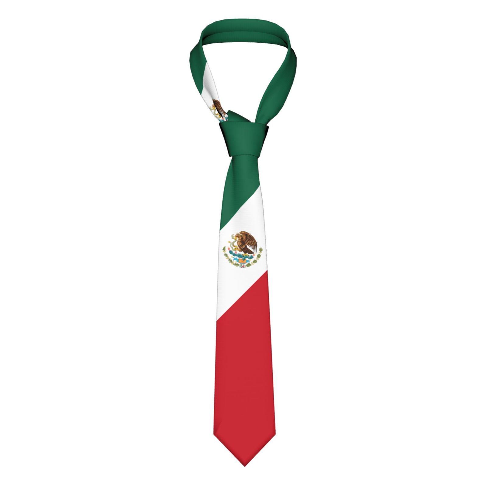Mexico Flag Emblem Striped Necktie Men'S Neck Ties Mens Party Business ...