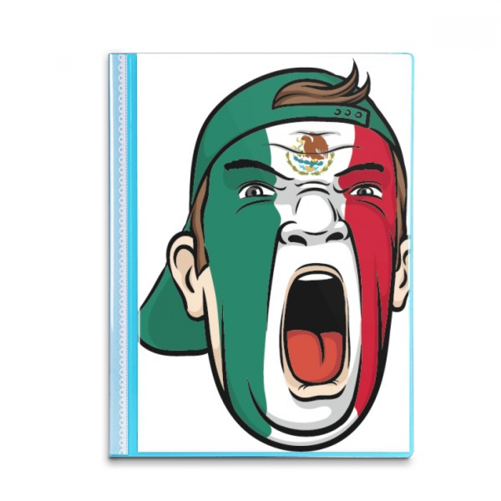 Mexico Flag Facial Makeup Head Screang Cap Book Sheet Protectors ...