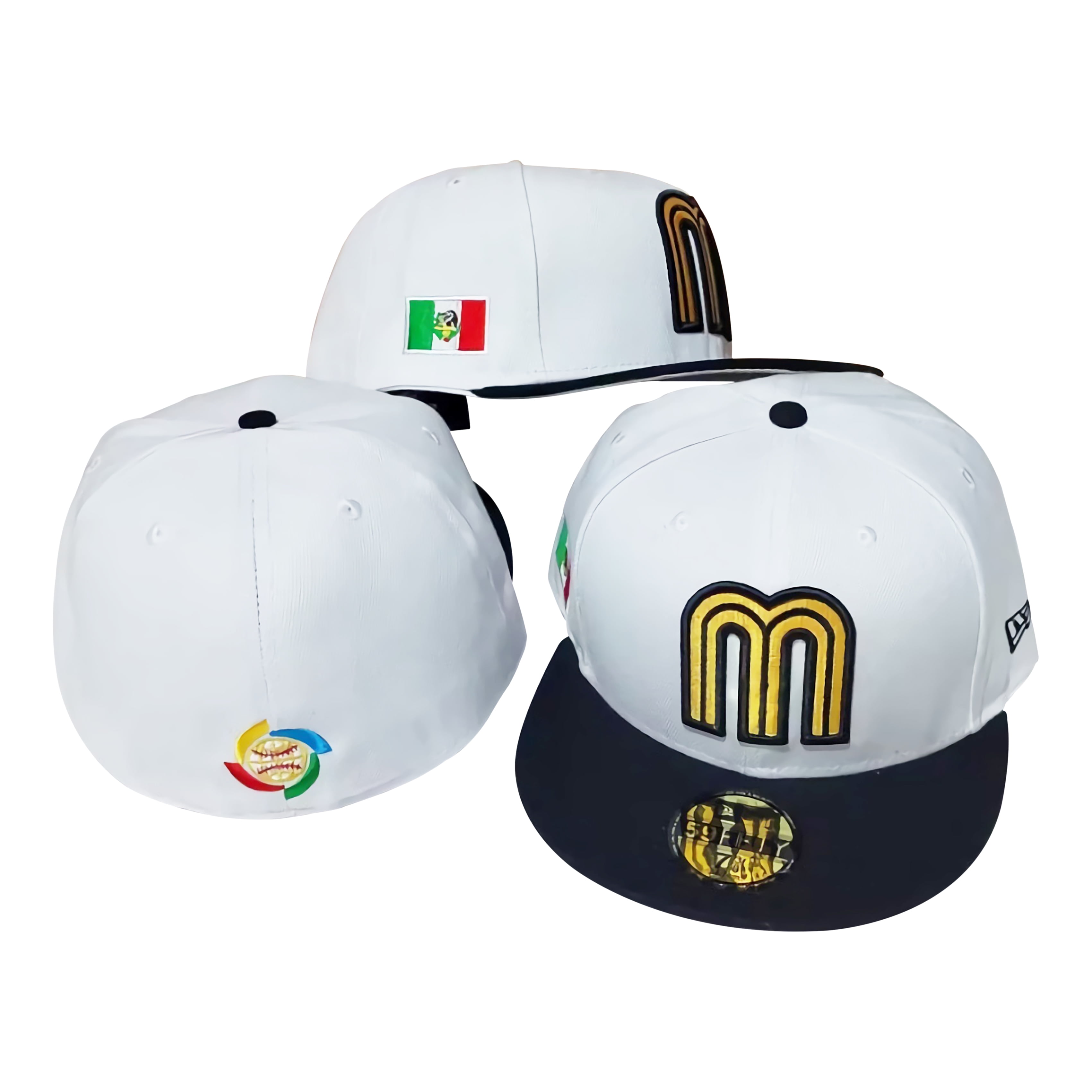 Mexico Flag Hat Embroidered Mexican Flag Baseball Cap Mexico Team Flat ...