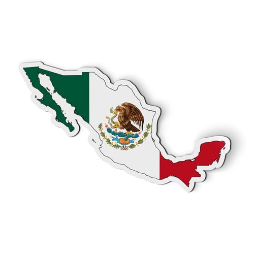Mexico Flag Mexican Country Shape - 5.5" Magnet for Car Locker ...