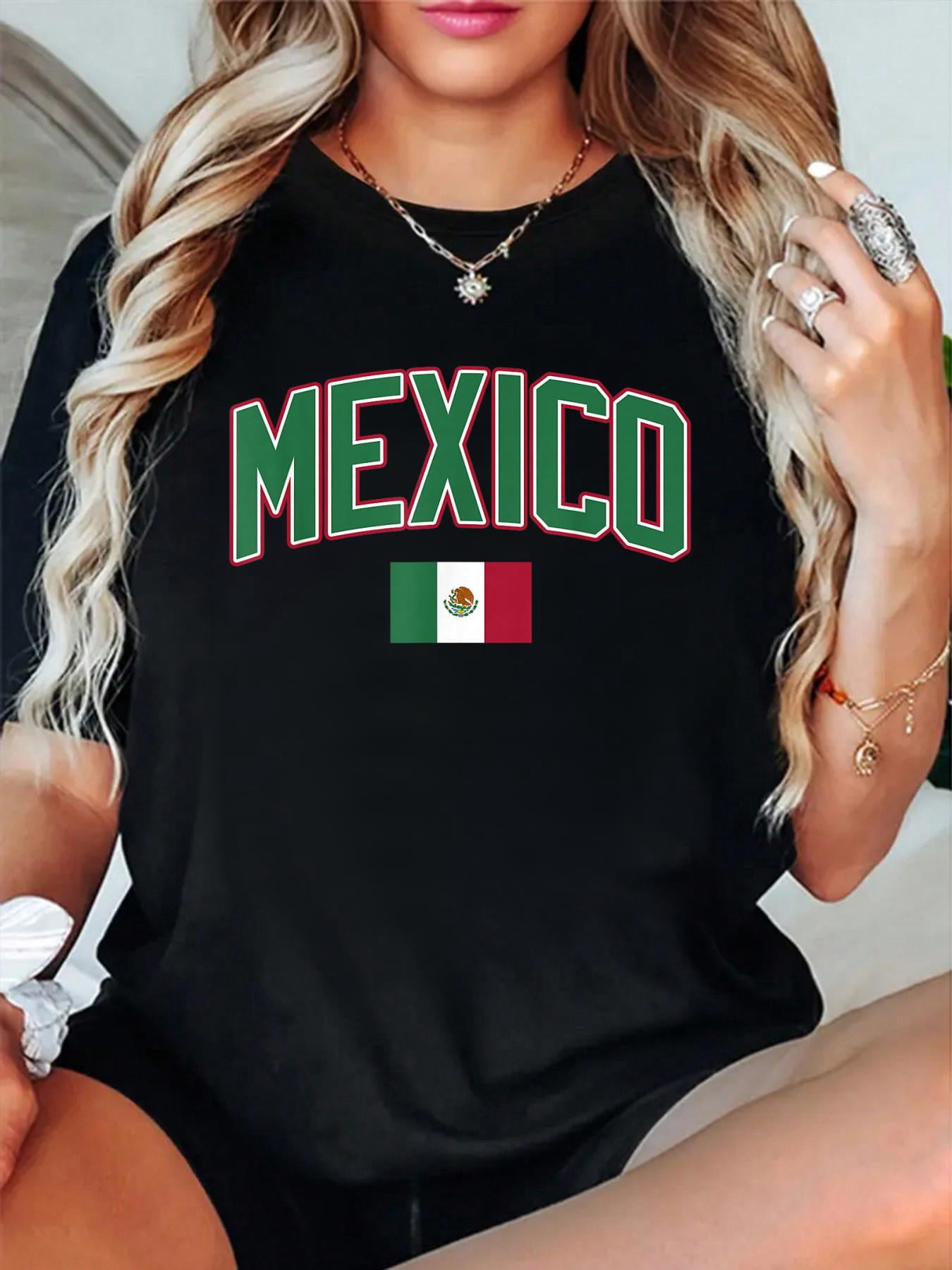 Mexico Flag Mexican Hispanic Siesta Pride Vintage T-Shirt Graphic Tee ...