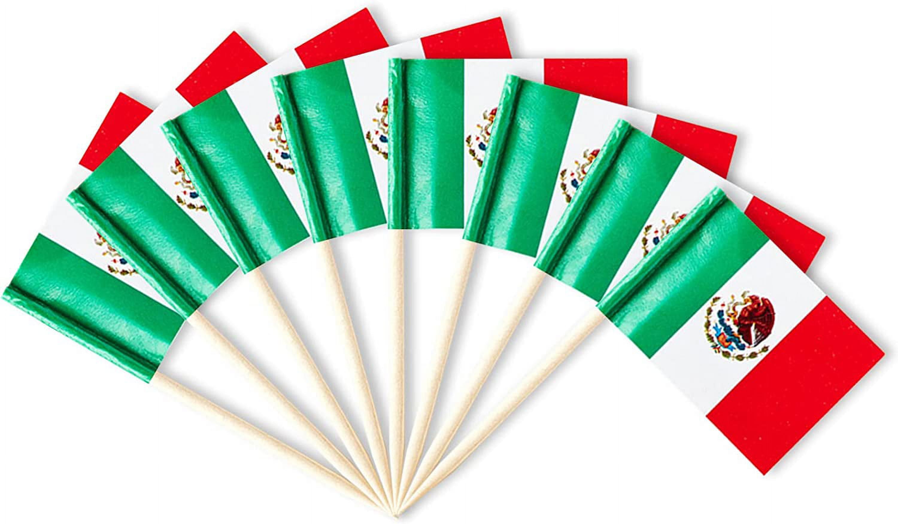 Mexico Flag Mexican Miniature Toothpick Flags Decorations Small Cupcake ...
