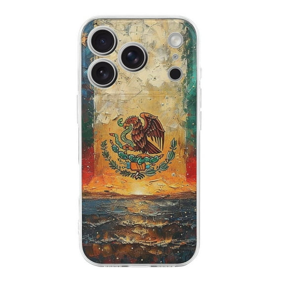 Mexico Flag Mexican Starry Transparent TPU Case for iPhone 17 Pro Slim Shockproof Protective ...