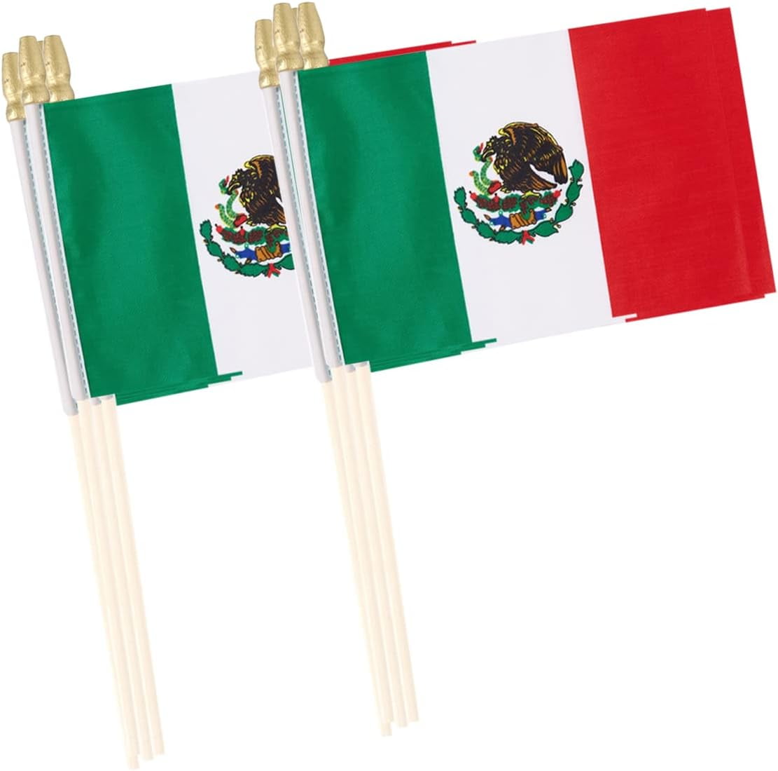 Mexico Flag Mini Small Mexican Handheld Stick Flags 4x6 Inch 12 Pack ...