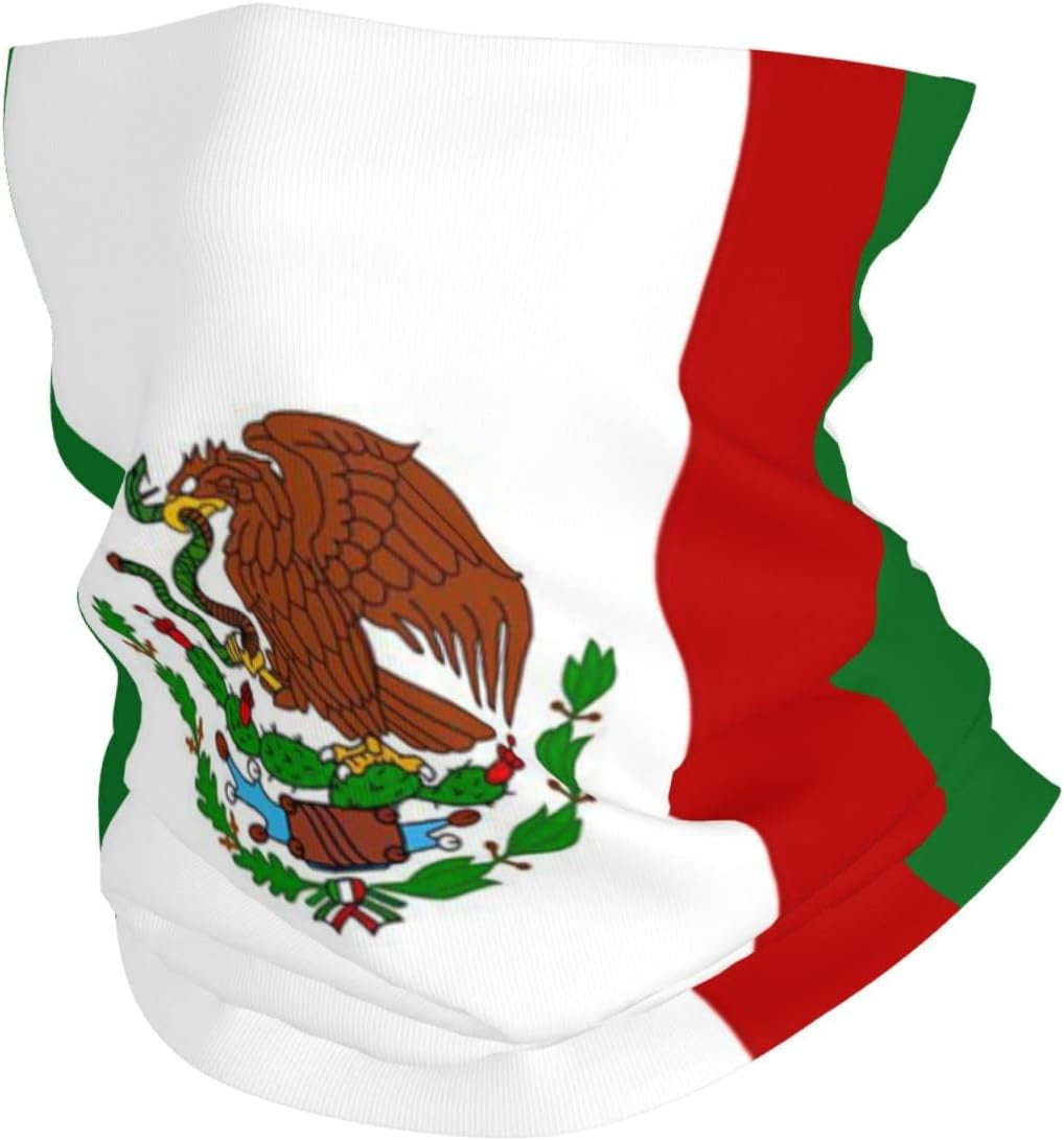 Mexico Flag Neck Gaiter Face Mask, Sun Dust Protection Neck Wraps ...