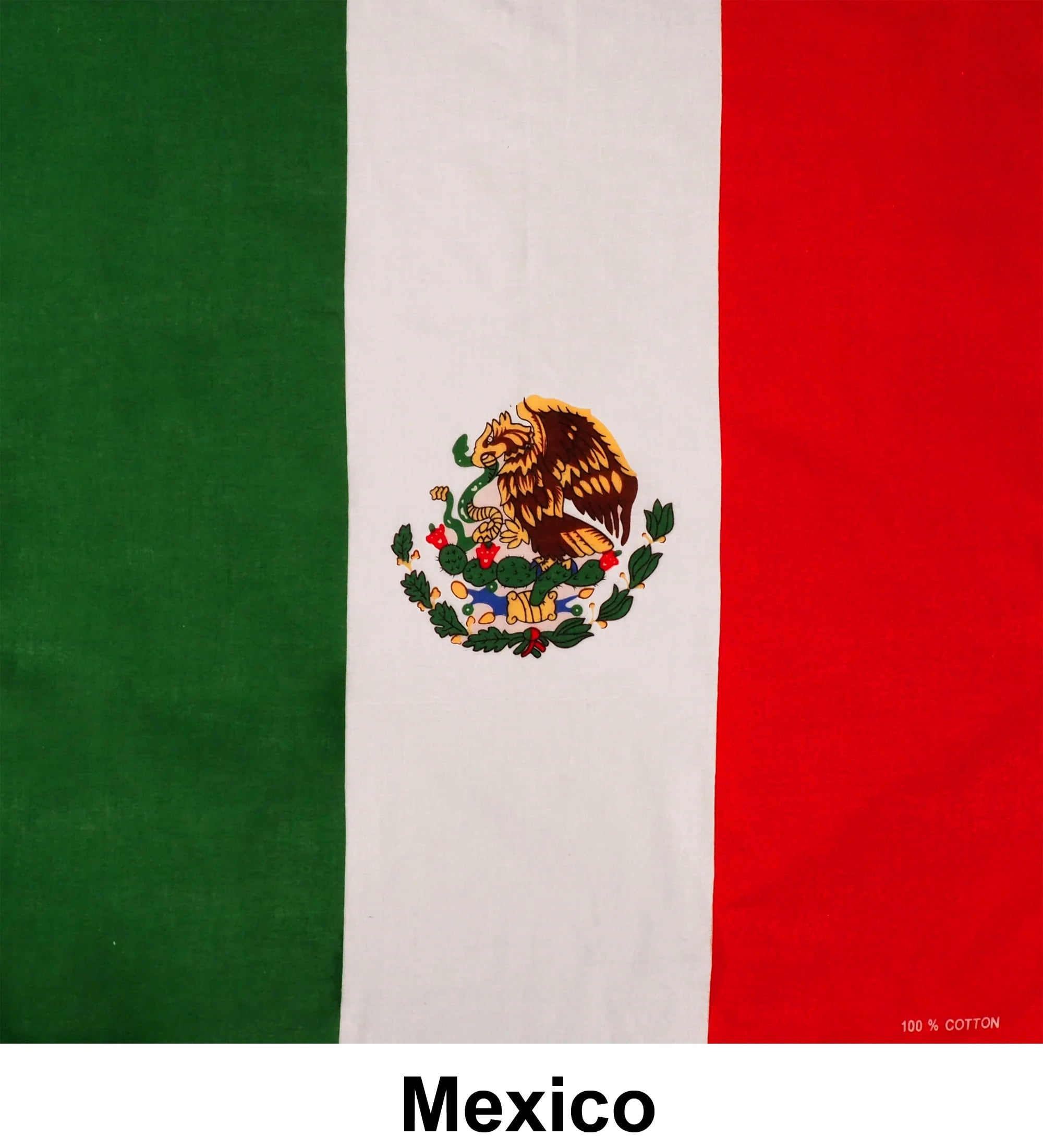 Mexico Flag Print Designs Cotton Bandana (22 inches x 22 inches ...