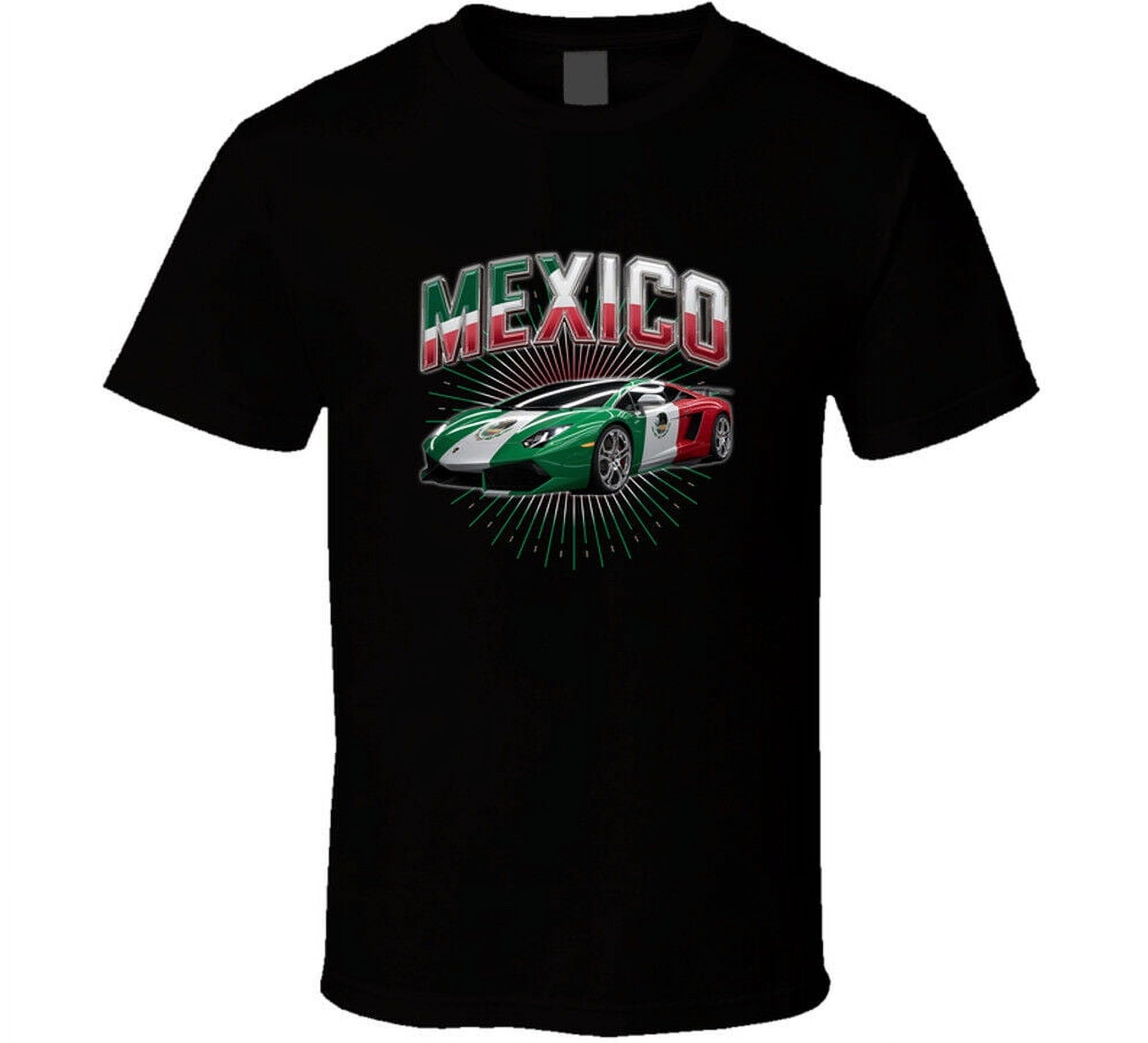 Mexico Flag Sports Car With Green, White, Red Light Rays, Mexican Logo ...
