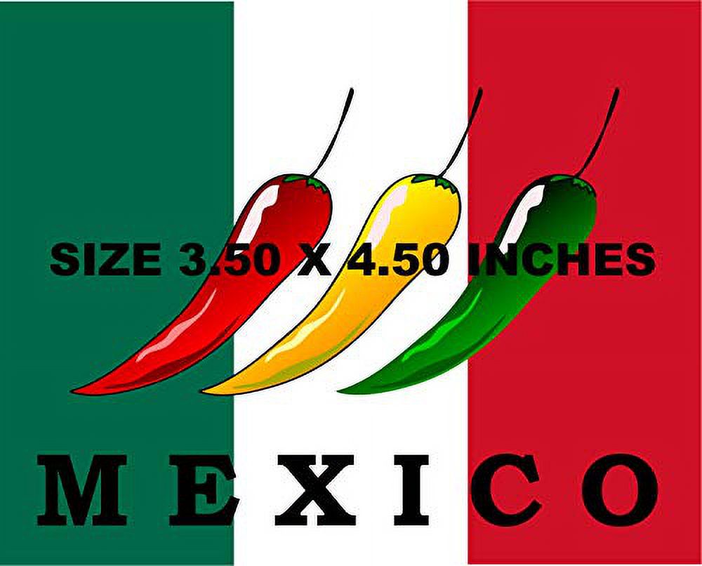 Mexico Flag Sticker (Pack of 2), CAR, Decal, Mexican Flag with CHLES - Walmart.com
