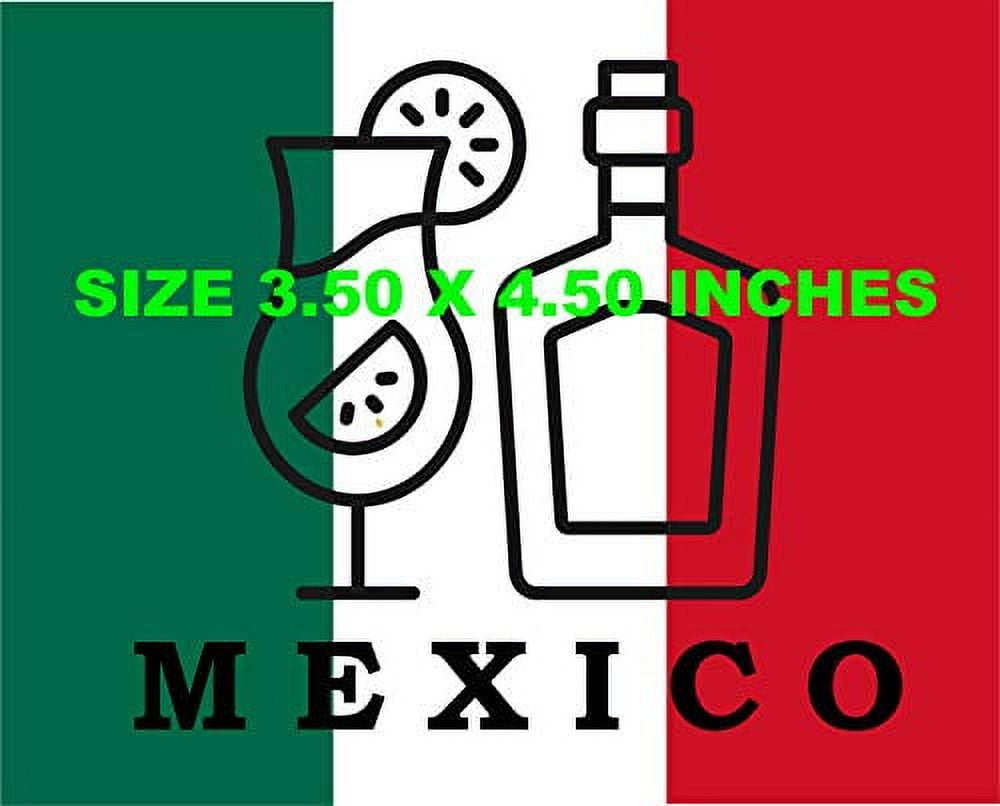 Mexico Flag Sticker (Pack of 2), CAR, Decal, Mexican Margarita Drink Flag - Walmart.com
