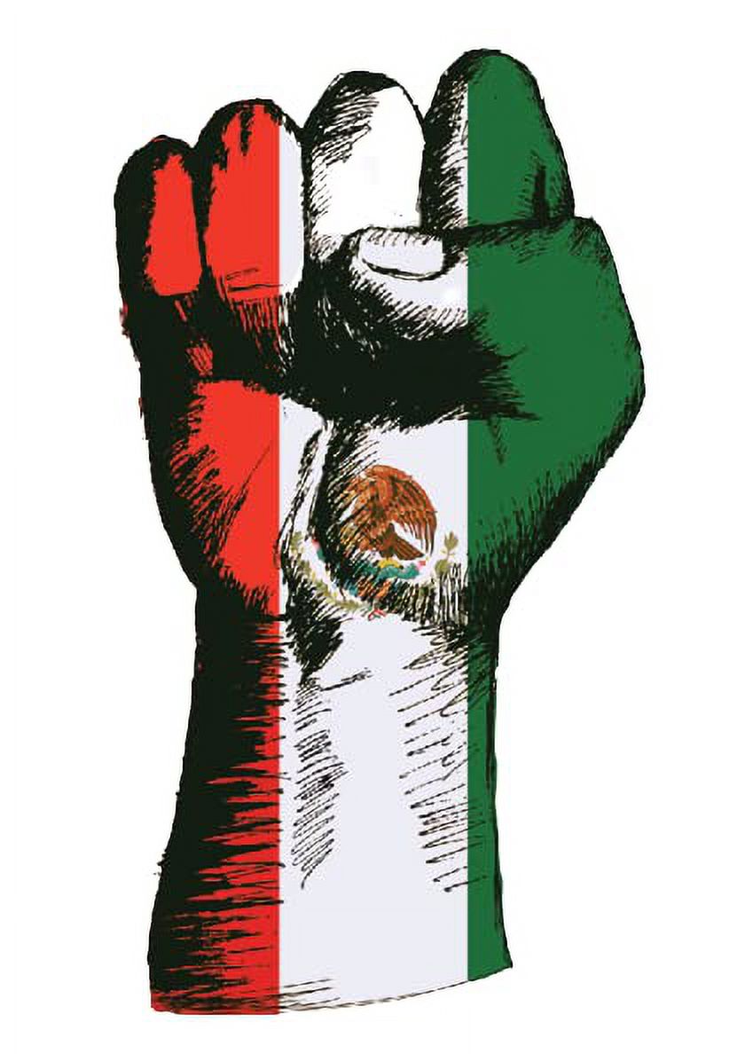 Mexico Flag Sticker, (Pack of 2) Mexico Strong Arm, Vinyl Decal, Size 6.5" X 3.5 - Walmart.com