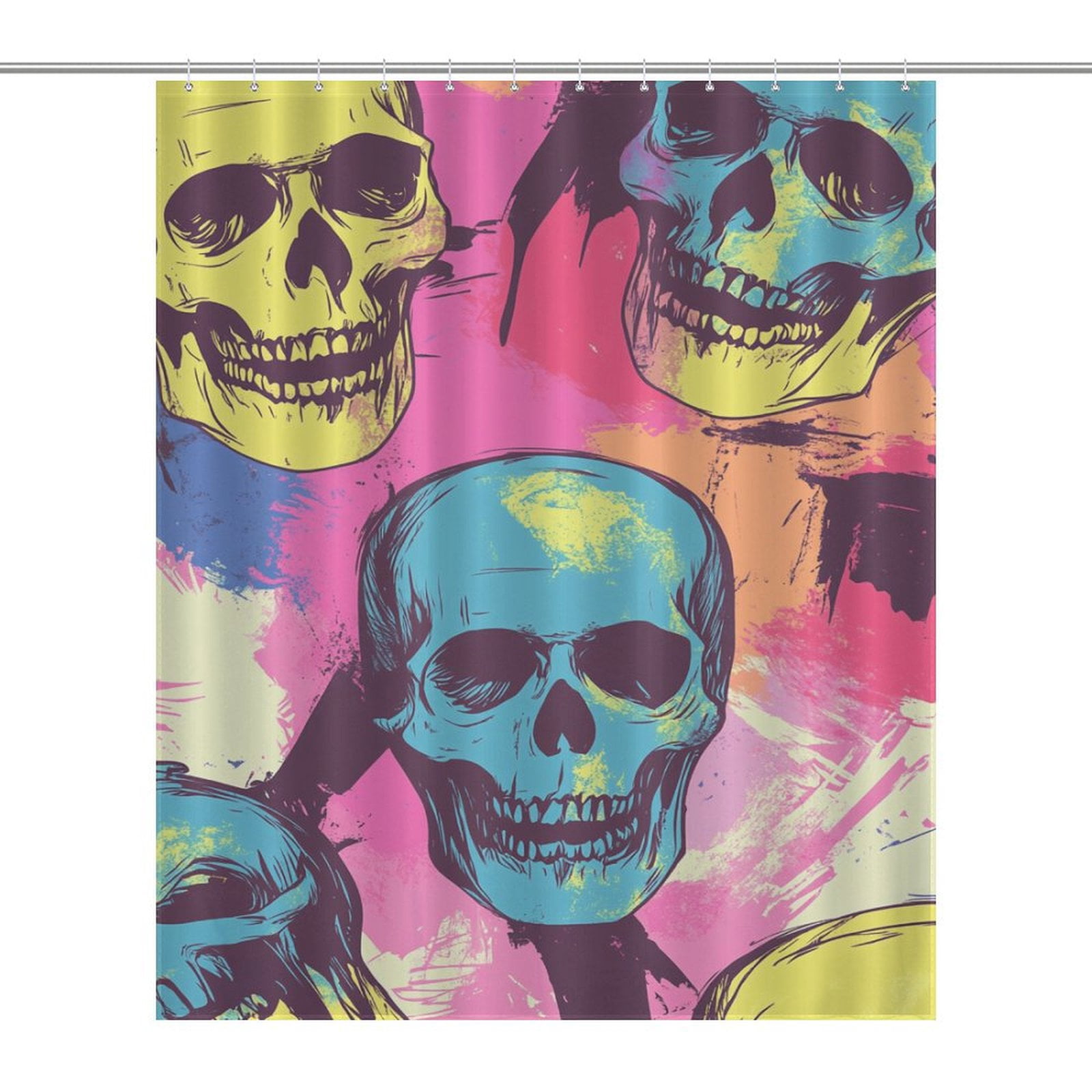 Mexico Flower Skulls Day Of The Dead (63) Shower Curtain Bathtub Decor ...